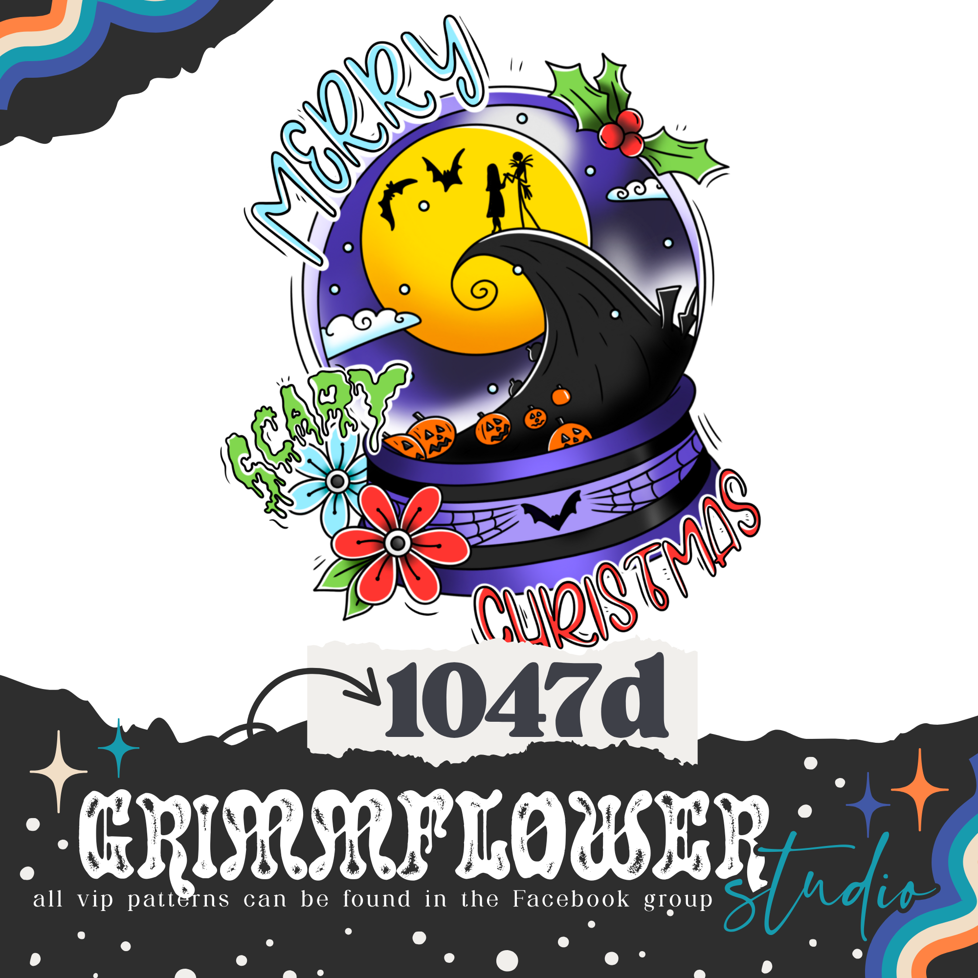 Tattoo Spooky NBC Christmas 1047d PNG – Grimmflower Hollow